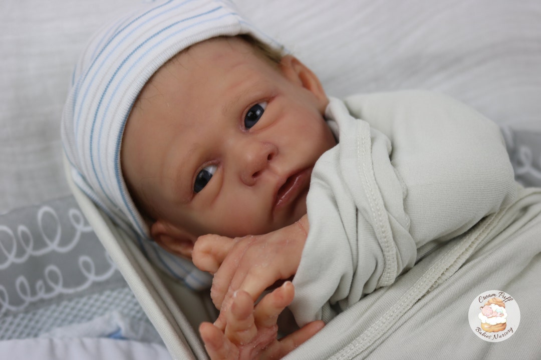 Reborn Newborn Baby Boy Doll Kiki by Severine Piret Realistic Baby Art ...