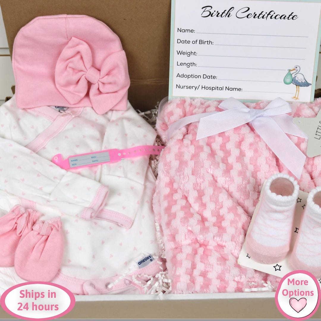 Baby Girl Gift Box, Pink Hospital Set, Newborn Infant Clothes, Reborn ...
