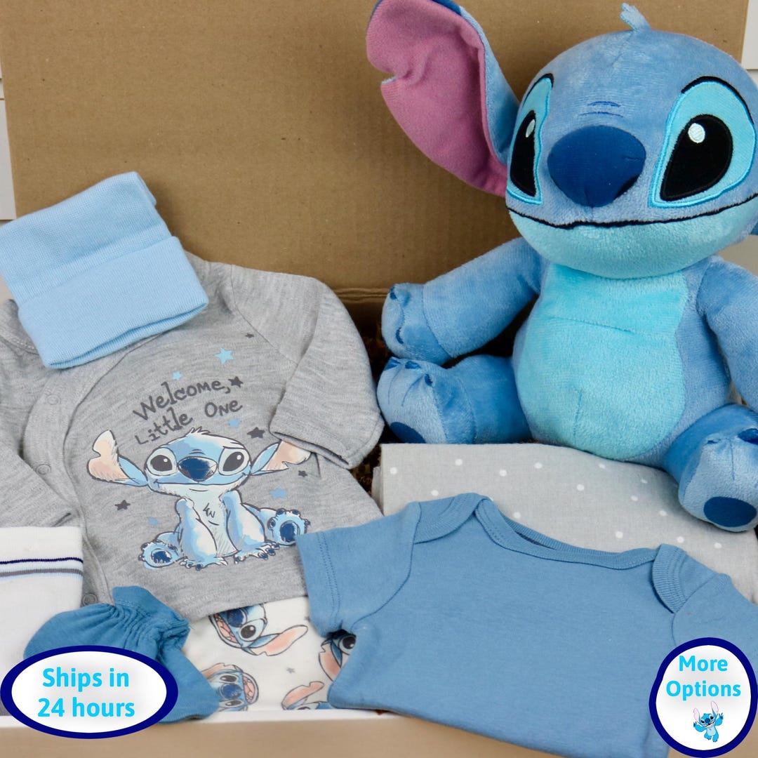 Disney Stitch Baby Shower Gift Box Newborn Infant Clothes, Reborn and ...