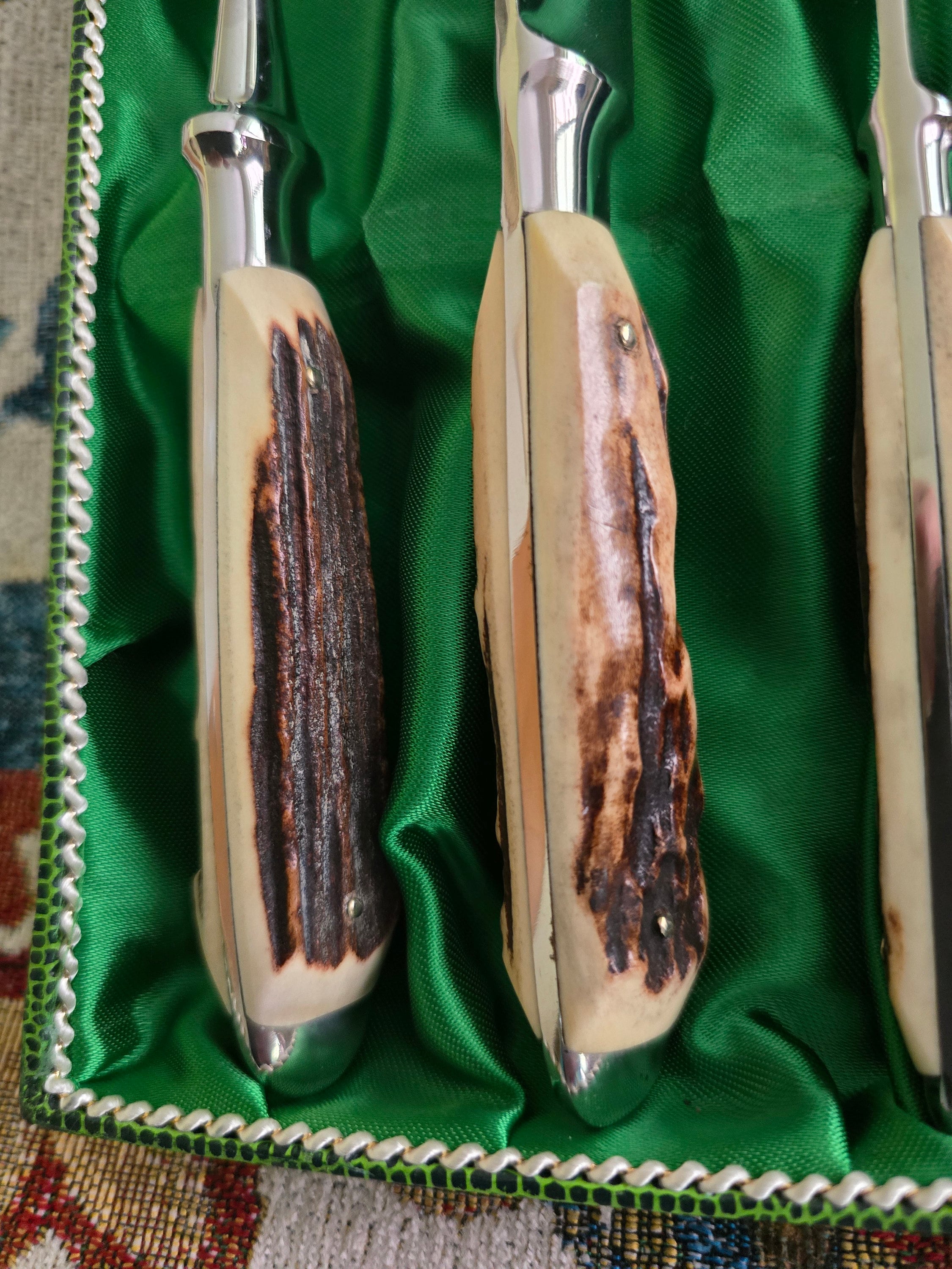 VINTAGE Anton Wingen Solingen Germany Engraved Carving Fork and Knife ...