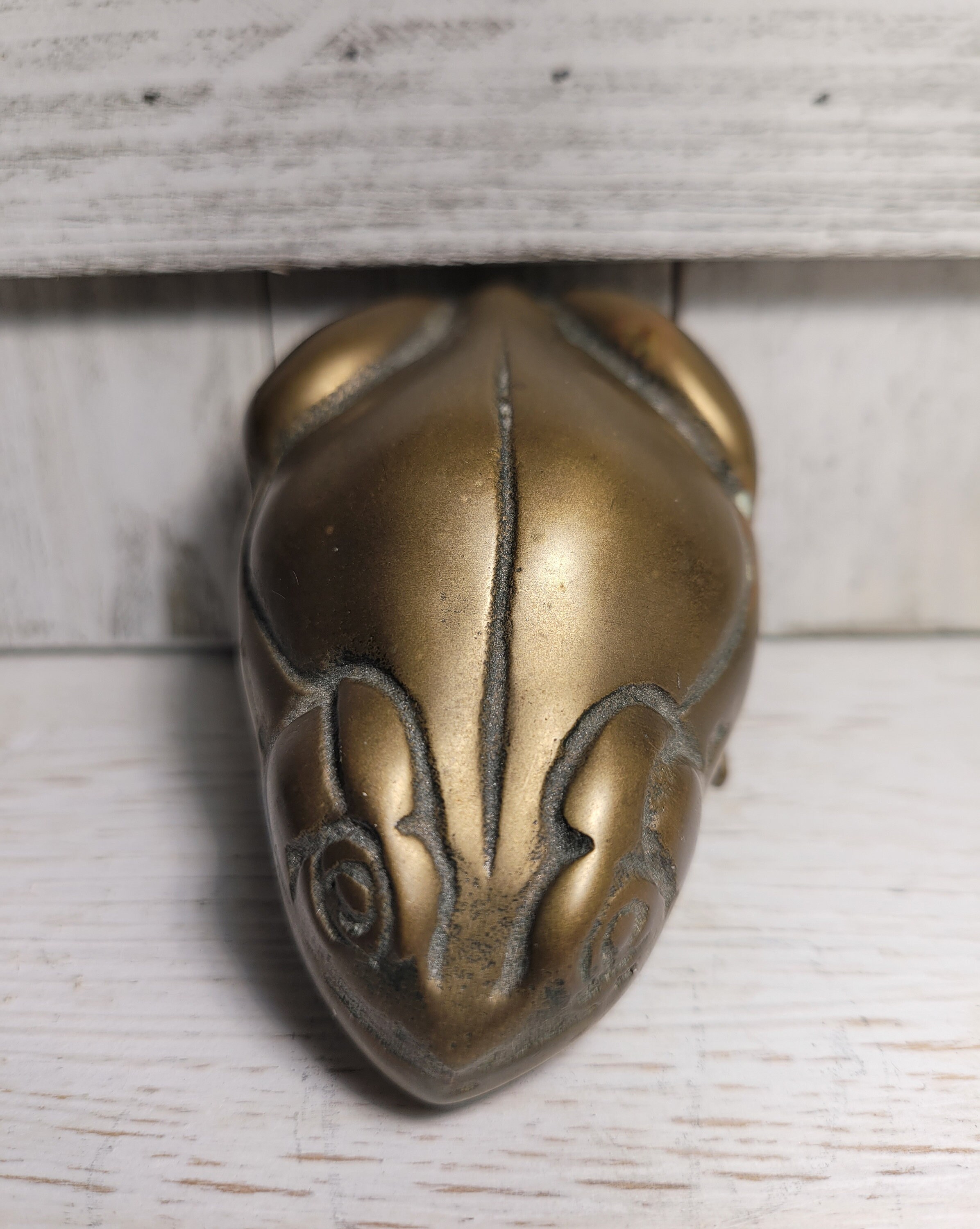 VINTAGE GENI Solid Brass Frog Paperweight - Made in Korea - 60's or 70 ...