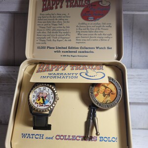 Vintage ROY ROGERS and Dale Evans 1994 Limited Edition Fossil Watch and Bolo Set 02519/15000 ...