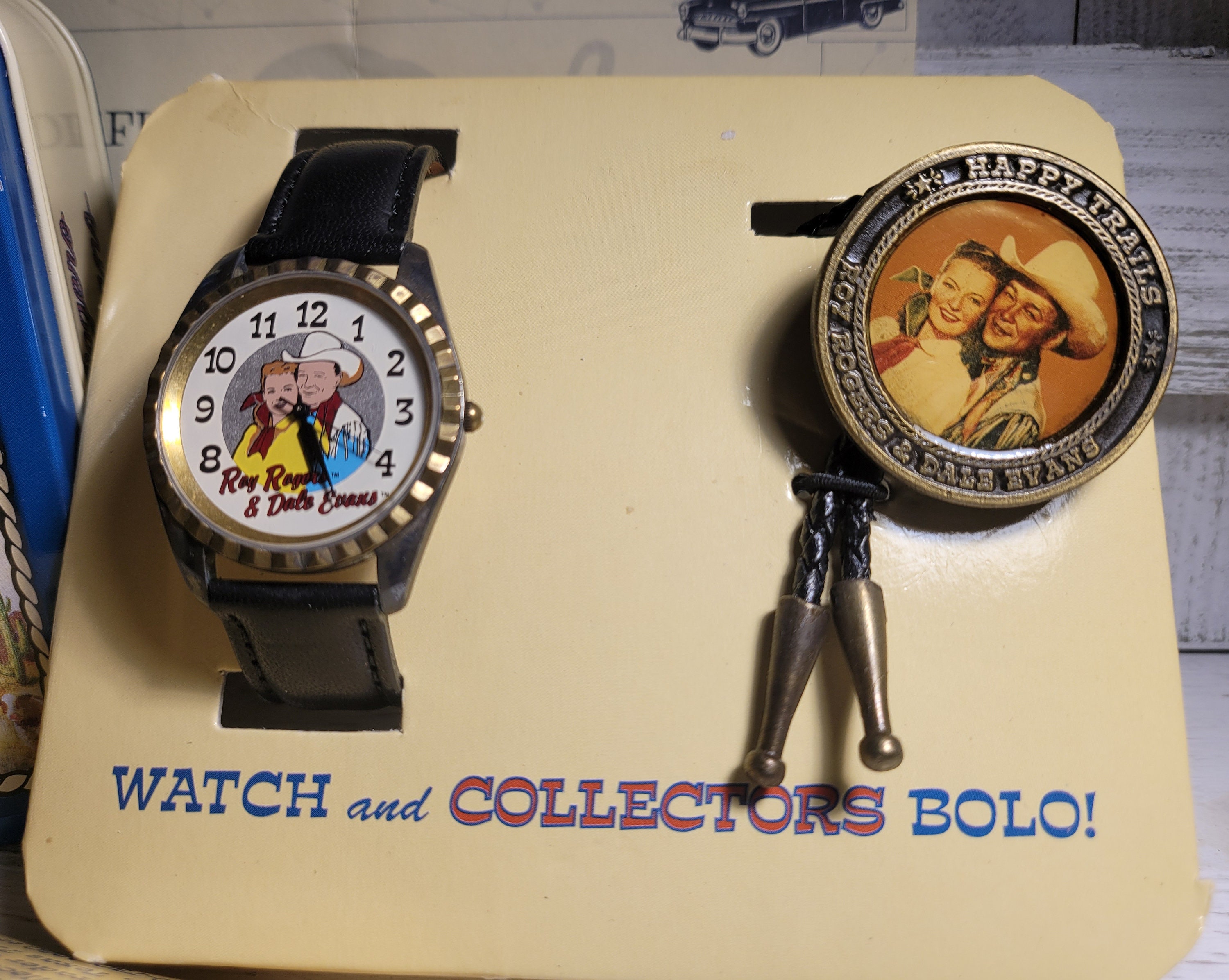 Vintage ROY ROGERS and Dale Evans 1994 Limited Edition Fossil Watch and Bolo Set 02519/15000 ...
