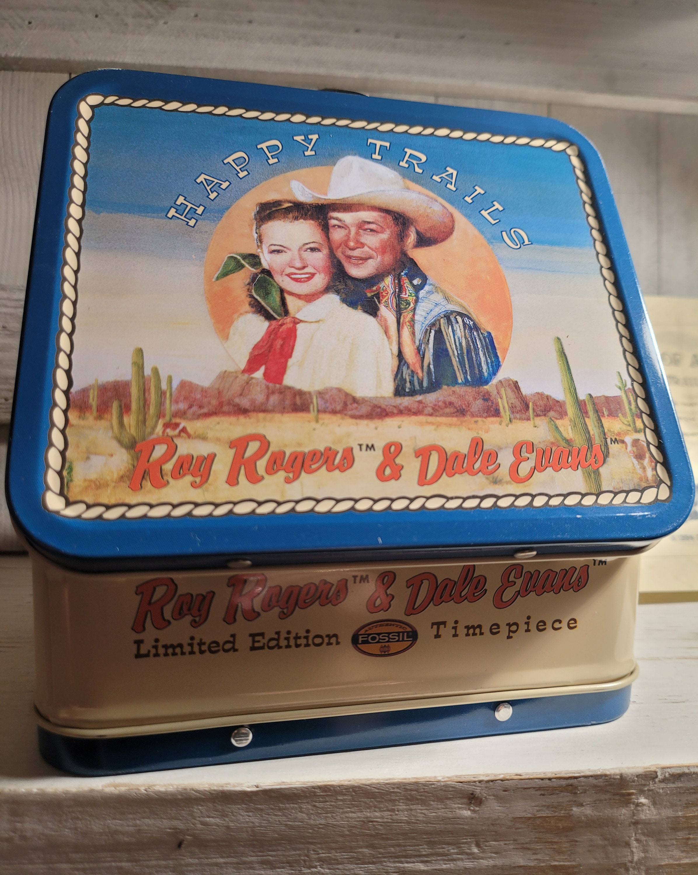 Vintage ROY ROGERS and Dale Evans 1994 Limited Edition Fossil Watch and Bolo Set 02519/15000 ...