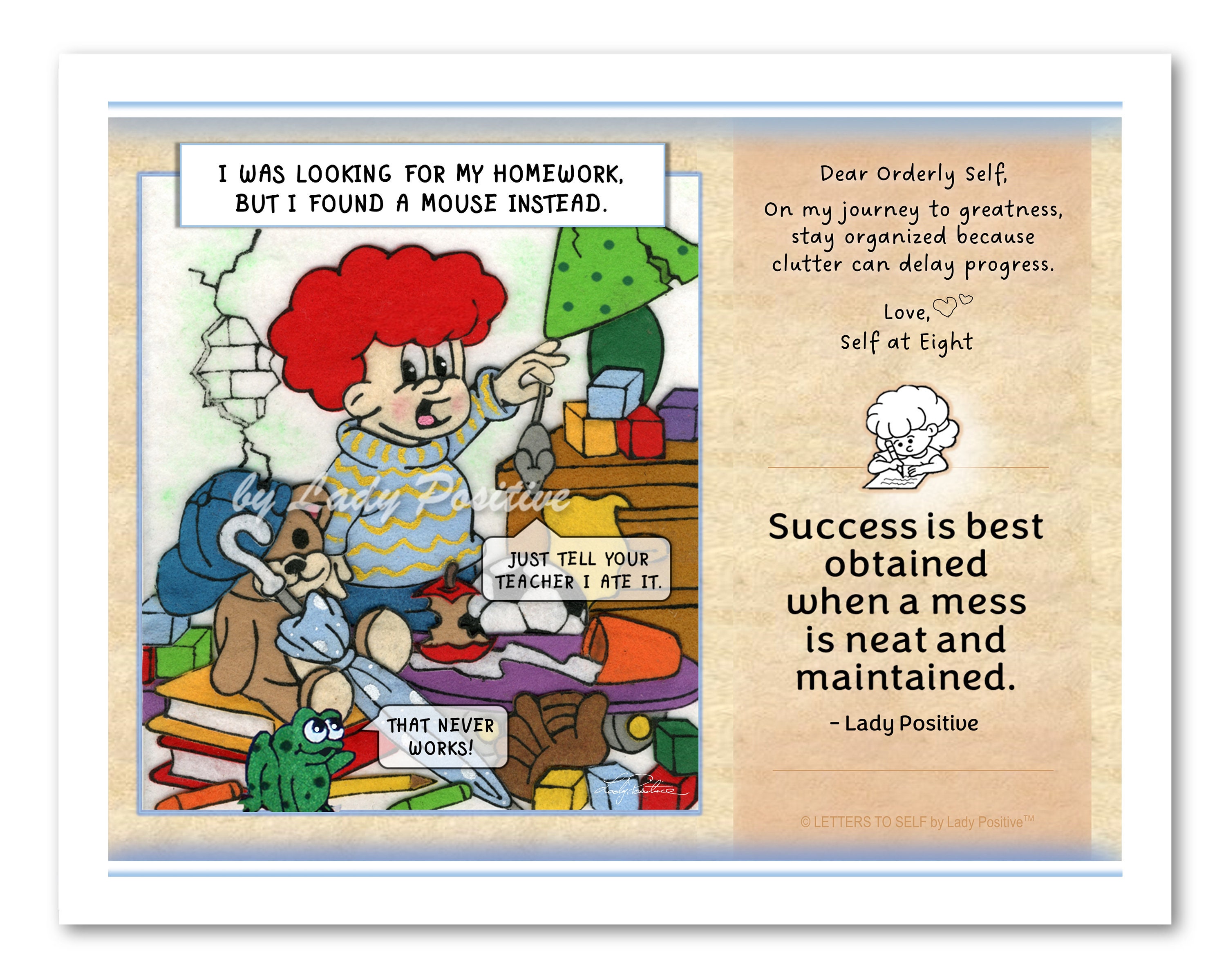 LETTER TO SELF - Print | Inspirational Art Print for Children | Instant ...