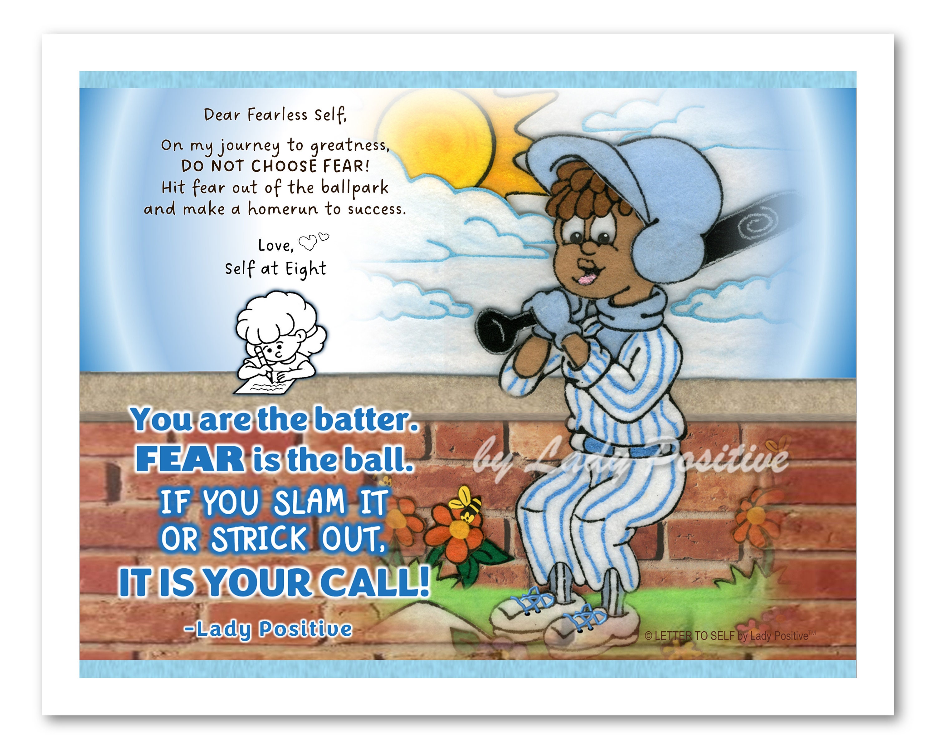 LETTER TO SELF - Print | Inspirational Art Print for Children | Instant ...