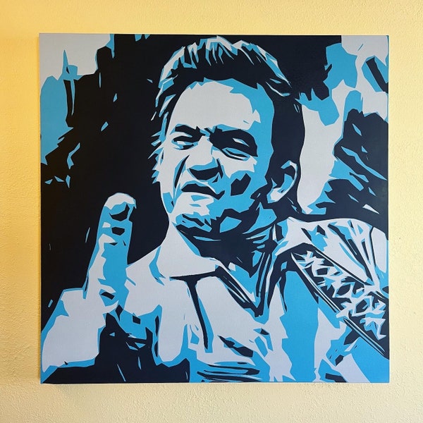Johnny Cash Stencil - Etsy