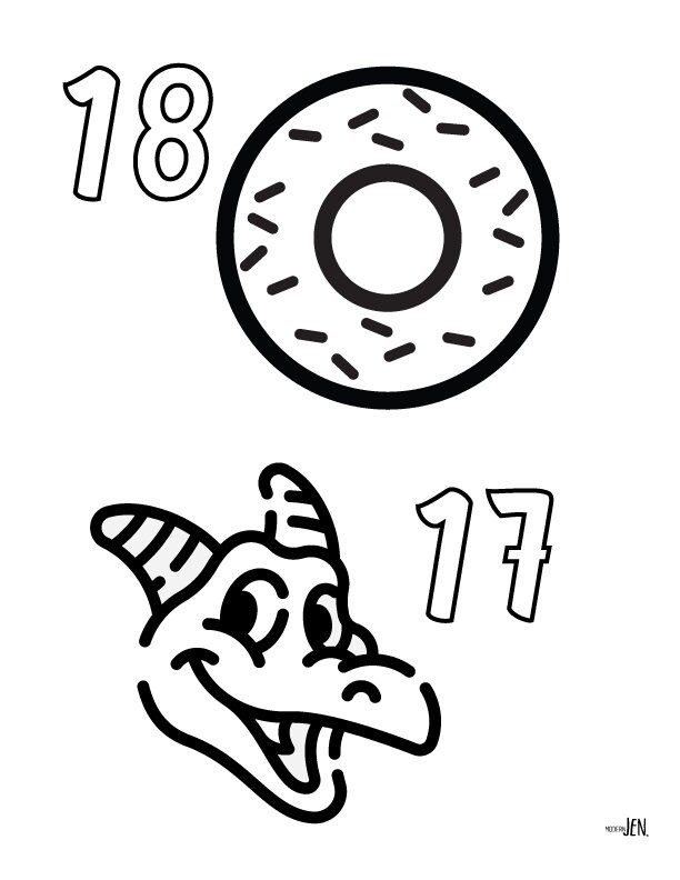 Magic Vacation 30 Day Printable Coloring Countdown Sheets - Etsy