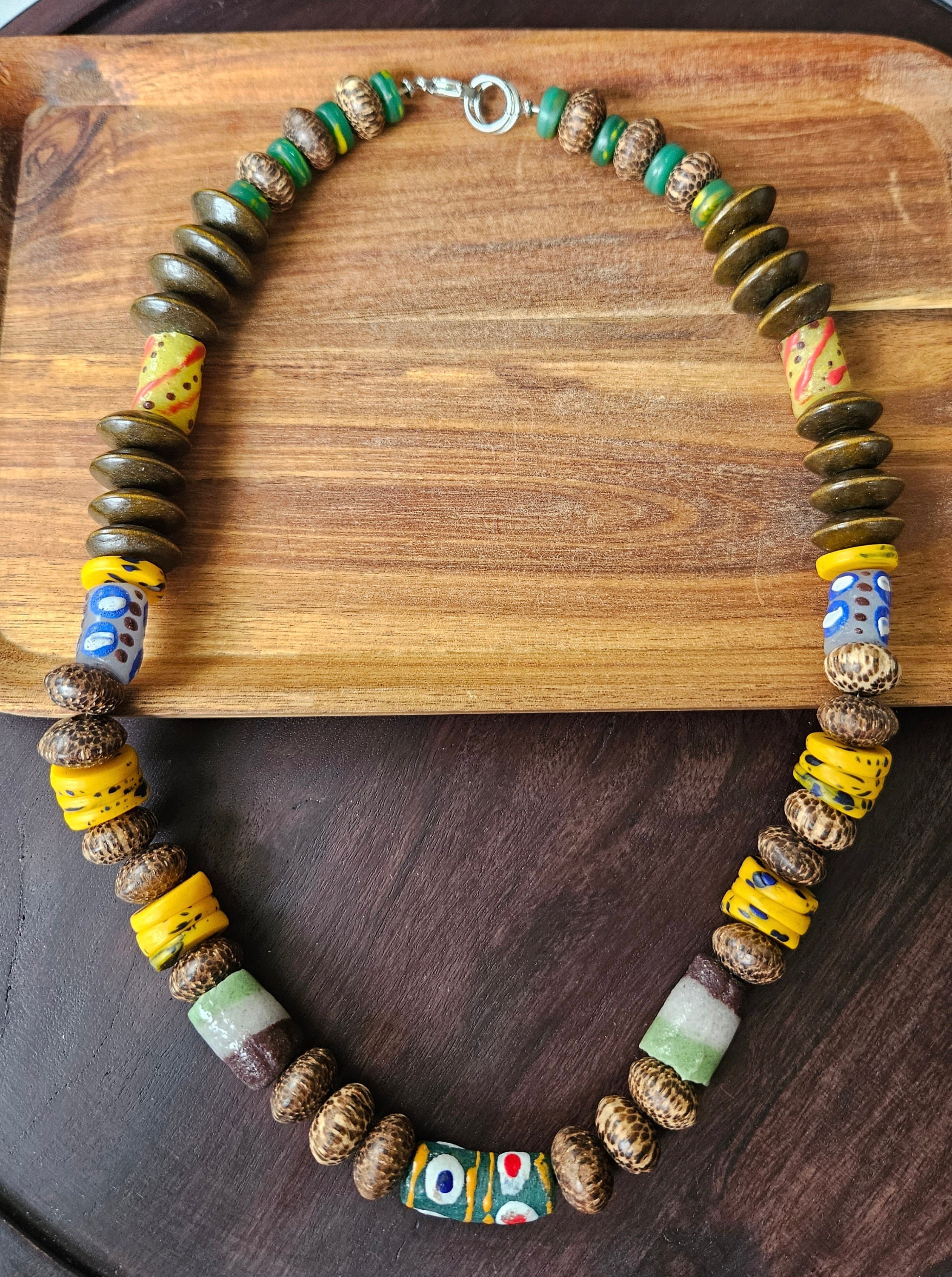 African Inspired Men's Necklace, Ethnic Jewelry, Gift for Him - Etsy