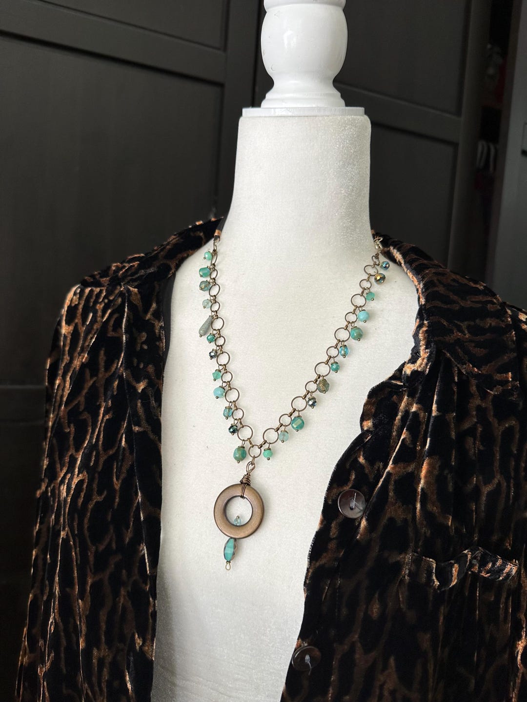 Boho Pendant Chain Necklace - Etsy