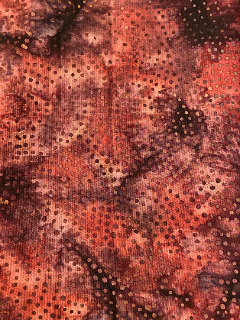 Batik, Burgundy Batik, Batik by the Half Yard, Dot Pattern Batik - Etsy