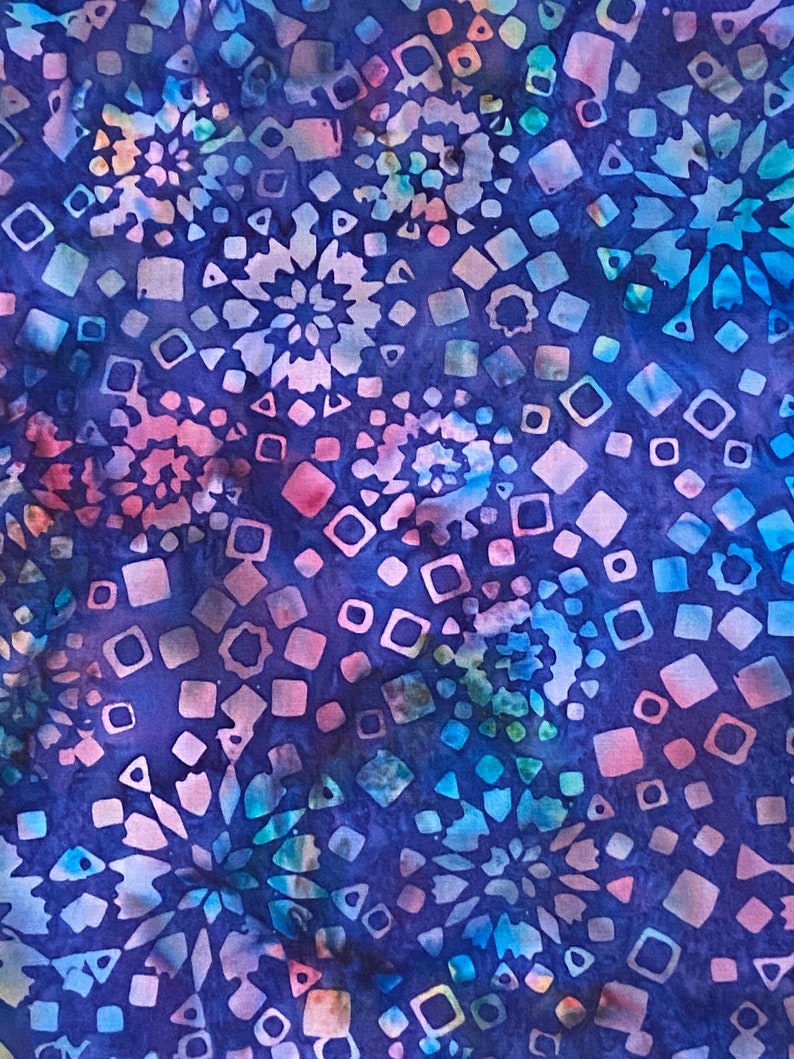 Batik Fabric, Purple Batik Fabric, Batik by the Half Yard, Purple ...