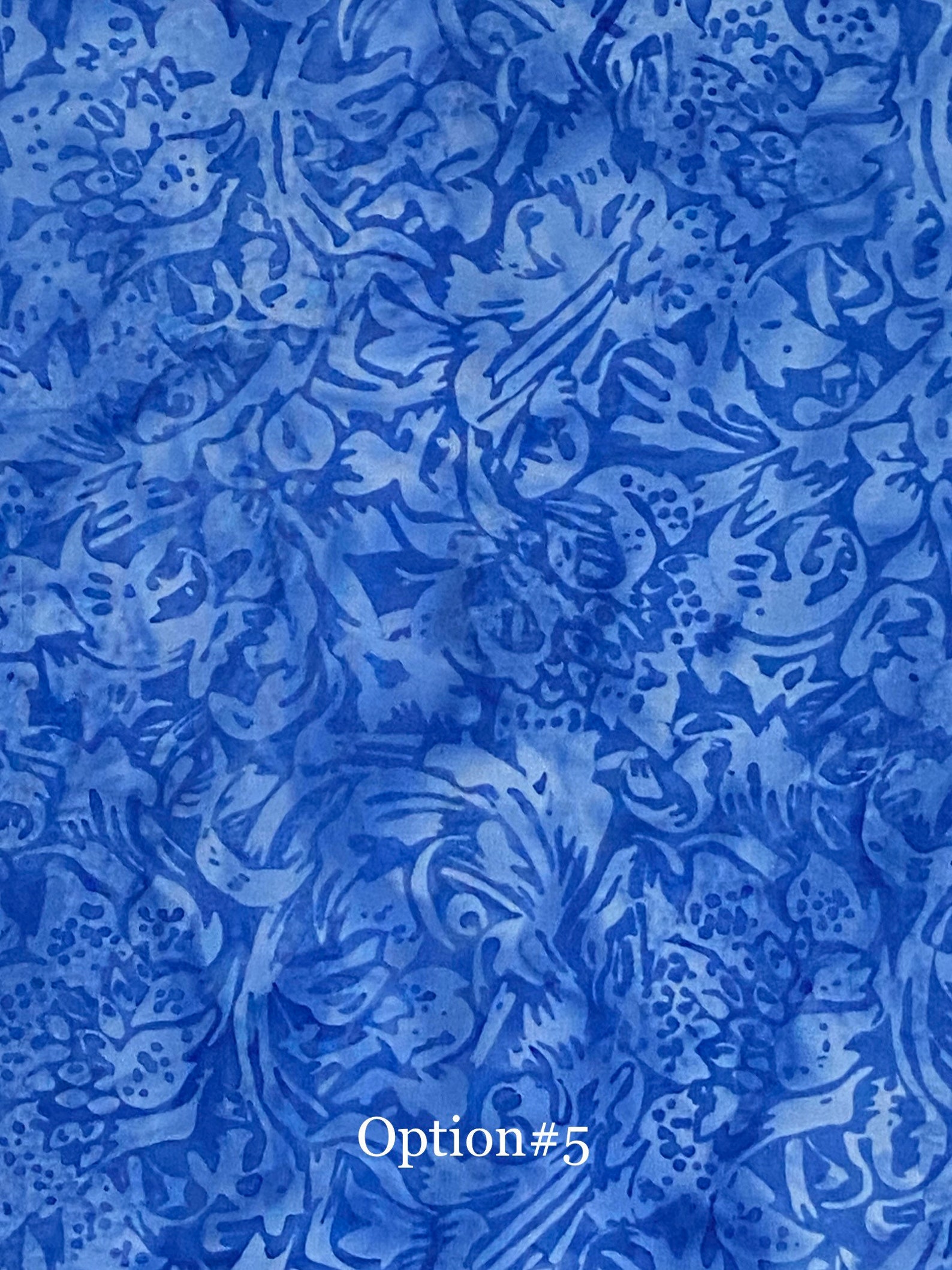 Batik Fabric, Blue Batik Fabric, Batik by the Half Yard, Blue Fabric ...