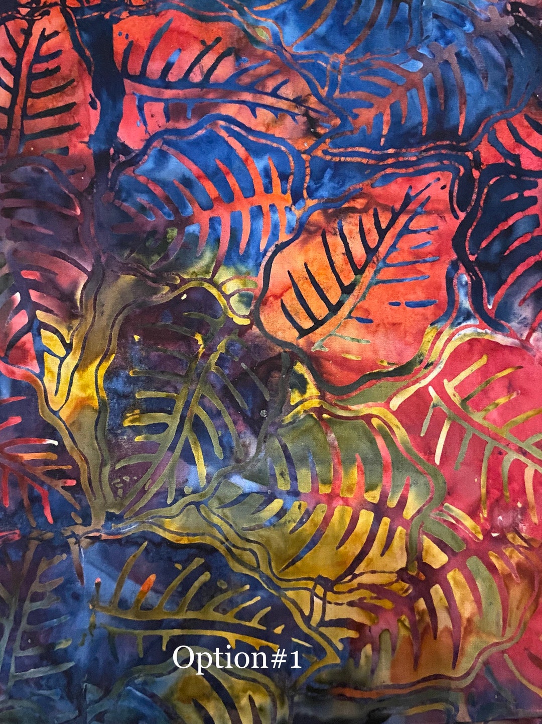 Batik Fabric, Blue Batik Fabric, Batik by the Half Yard, Blue Fabric ...