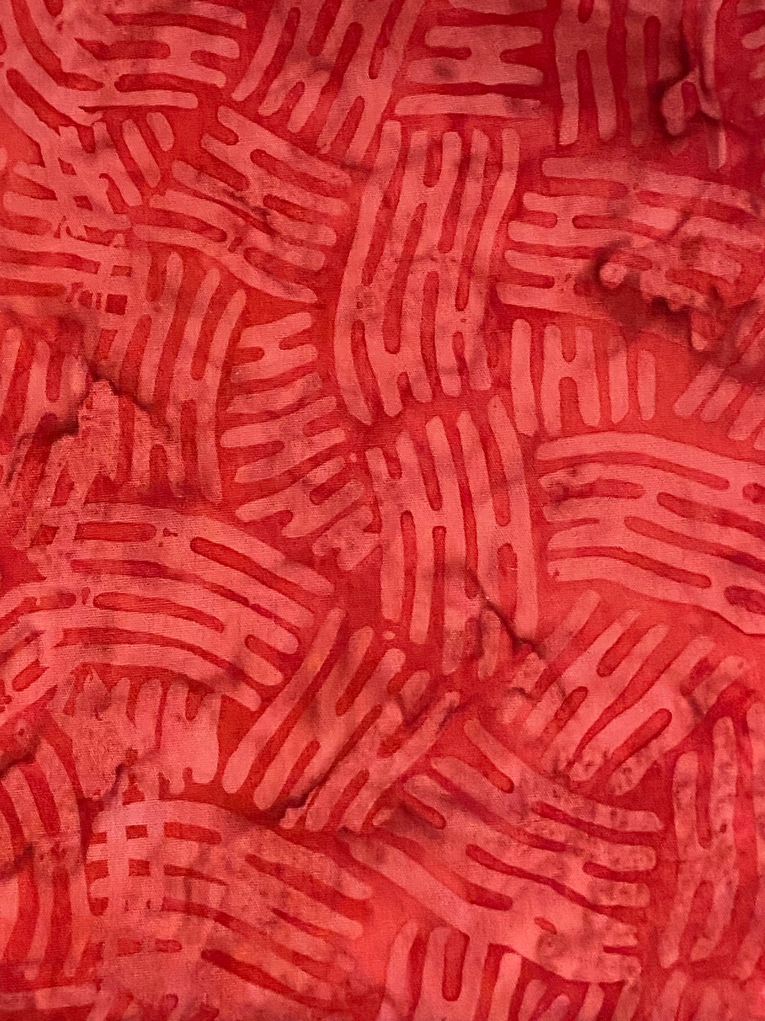 Batik, Red Batik Fabric, Batik by the Half Yard, Red Fabric - Etsy