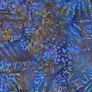 Batik Fabric, Blue Batik Fabric, Batik by the Half Yard, Blue Fabric ...