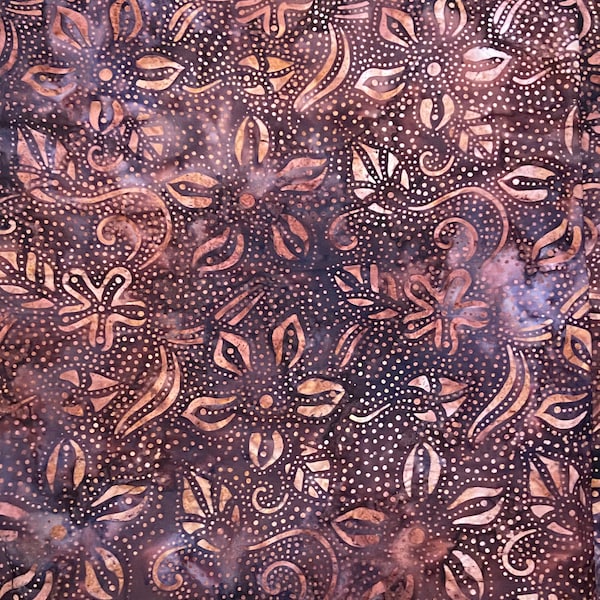 Batik Fabric, Purple Batik Fabric, Batik by the Half Yard, Purple ...