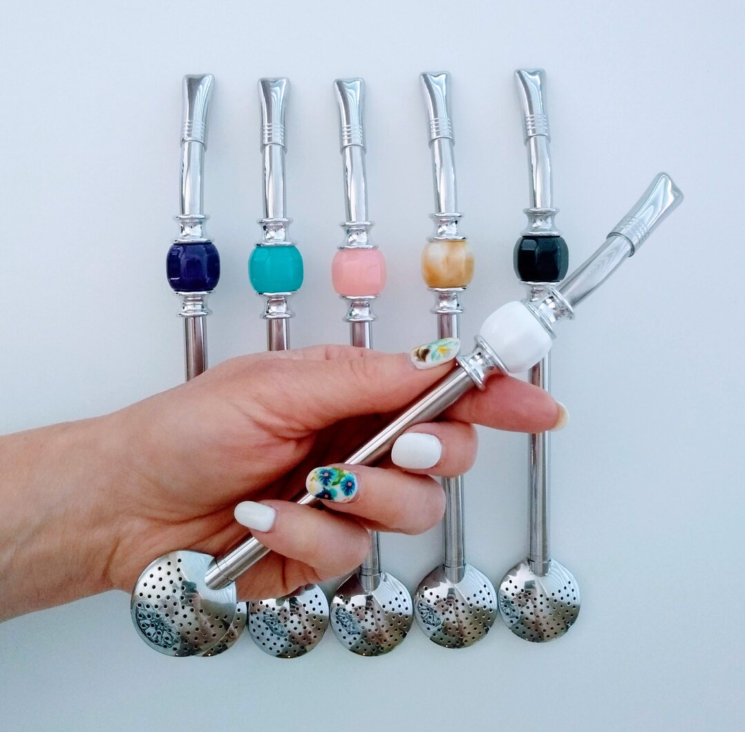 Tea Straw - Bombilla - Removable Head With Brush - Etsy