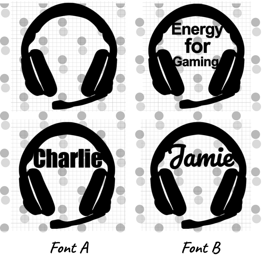 Gamer Headset Sticker Decal With Personalise Options - Etsy