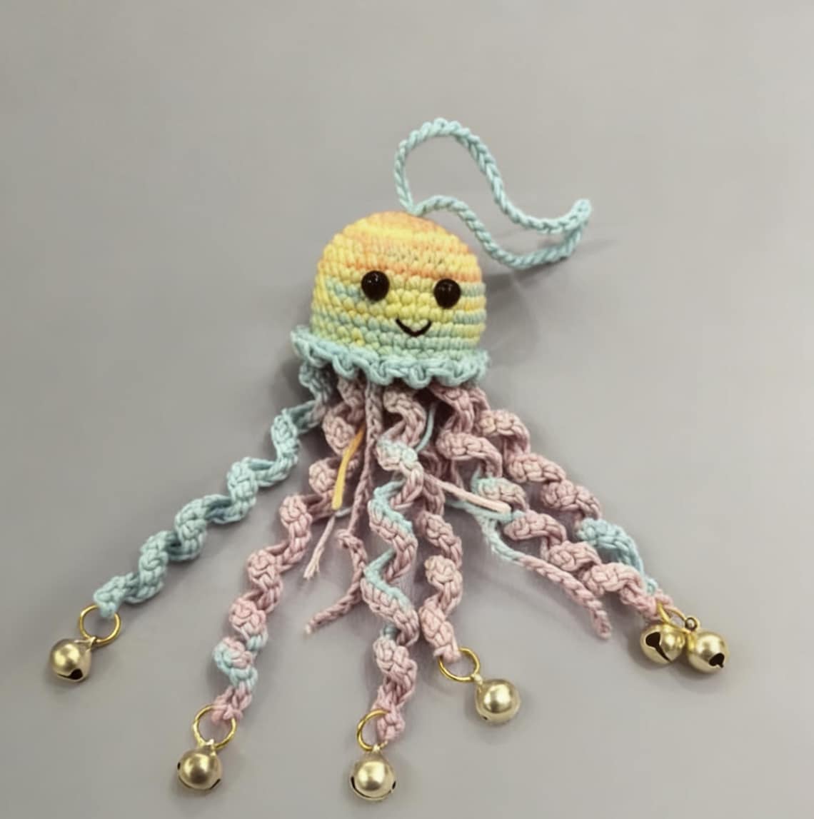 Octopus Crochet Wind Chime Pendant, Octopus Crochet Keychain, Jellyfish ...