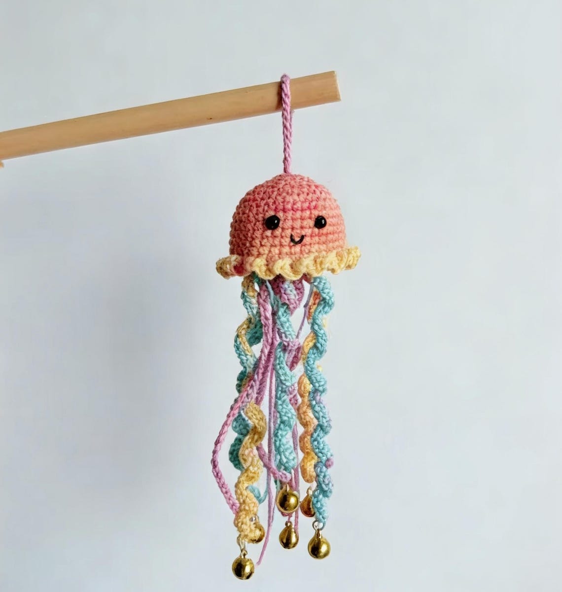 Octopus Crochet Wind Chime Pendant, Octopus Crochet Keychain, Jellyfish ...