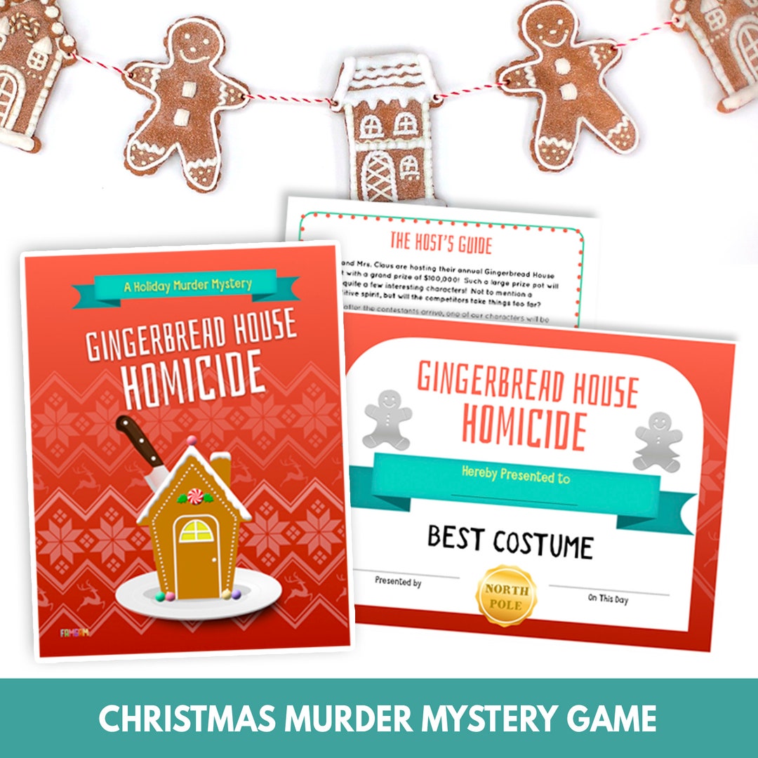 Murder Mystery Christmas Game: Gingerbread House Homicide, Murder ...