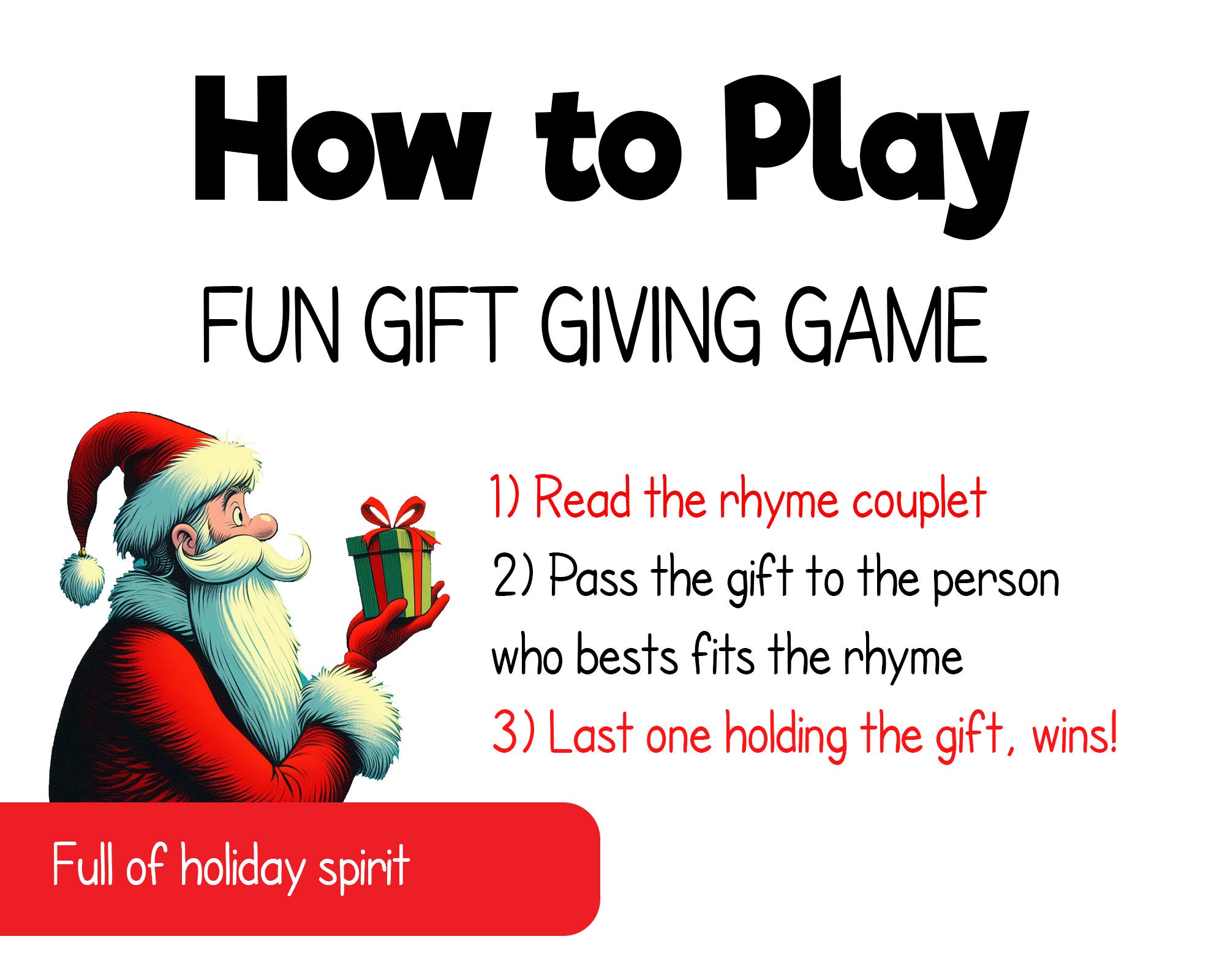 Pass the Gift Game, Pass the Present Game, Christmas Trivia, Gift Game ...