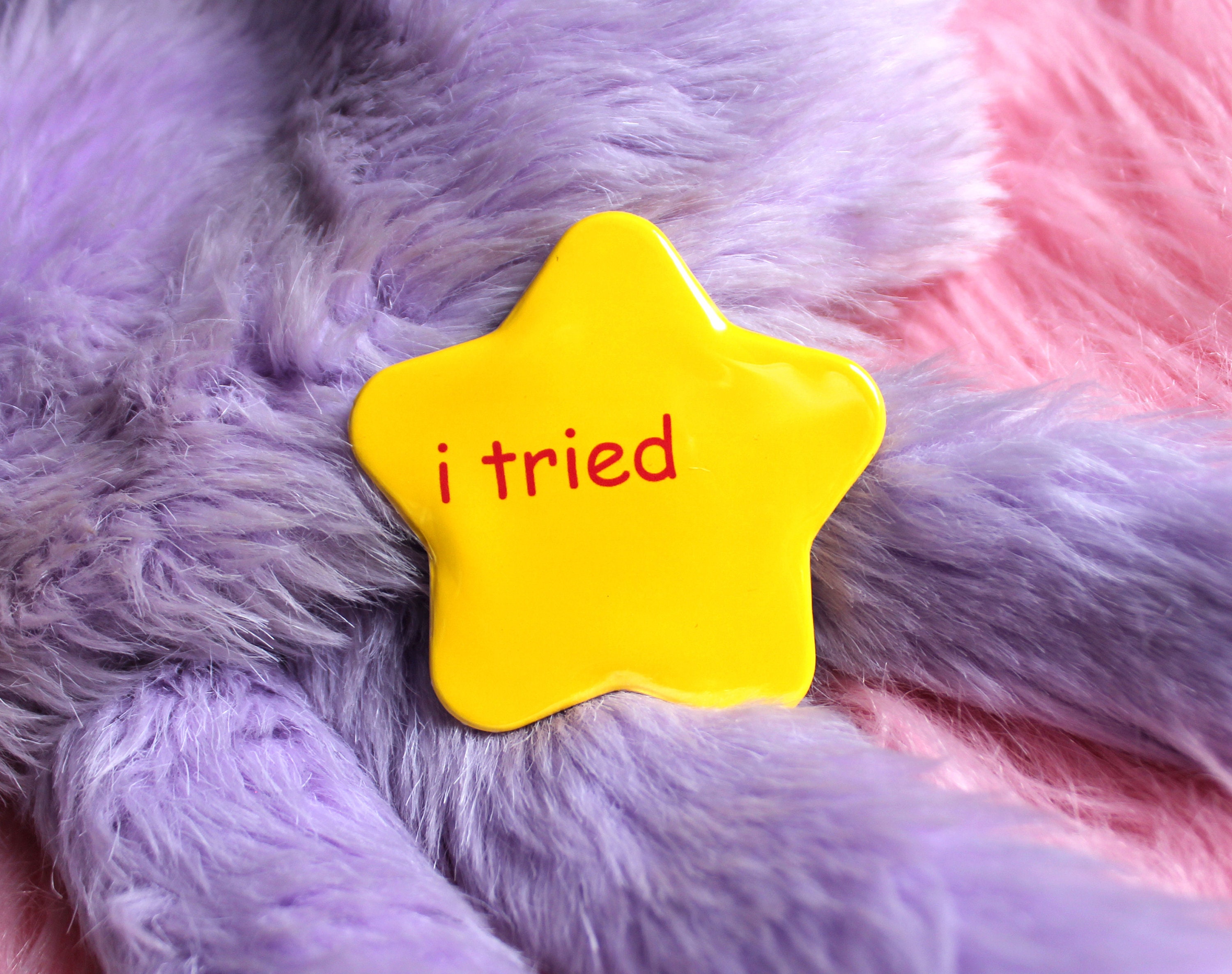 I Tried & U Tried Meme Star Badges 55mm - Etsy UK