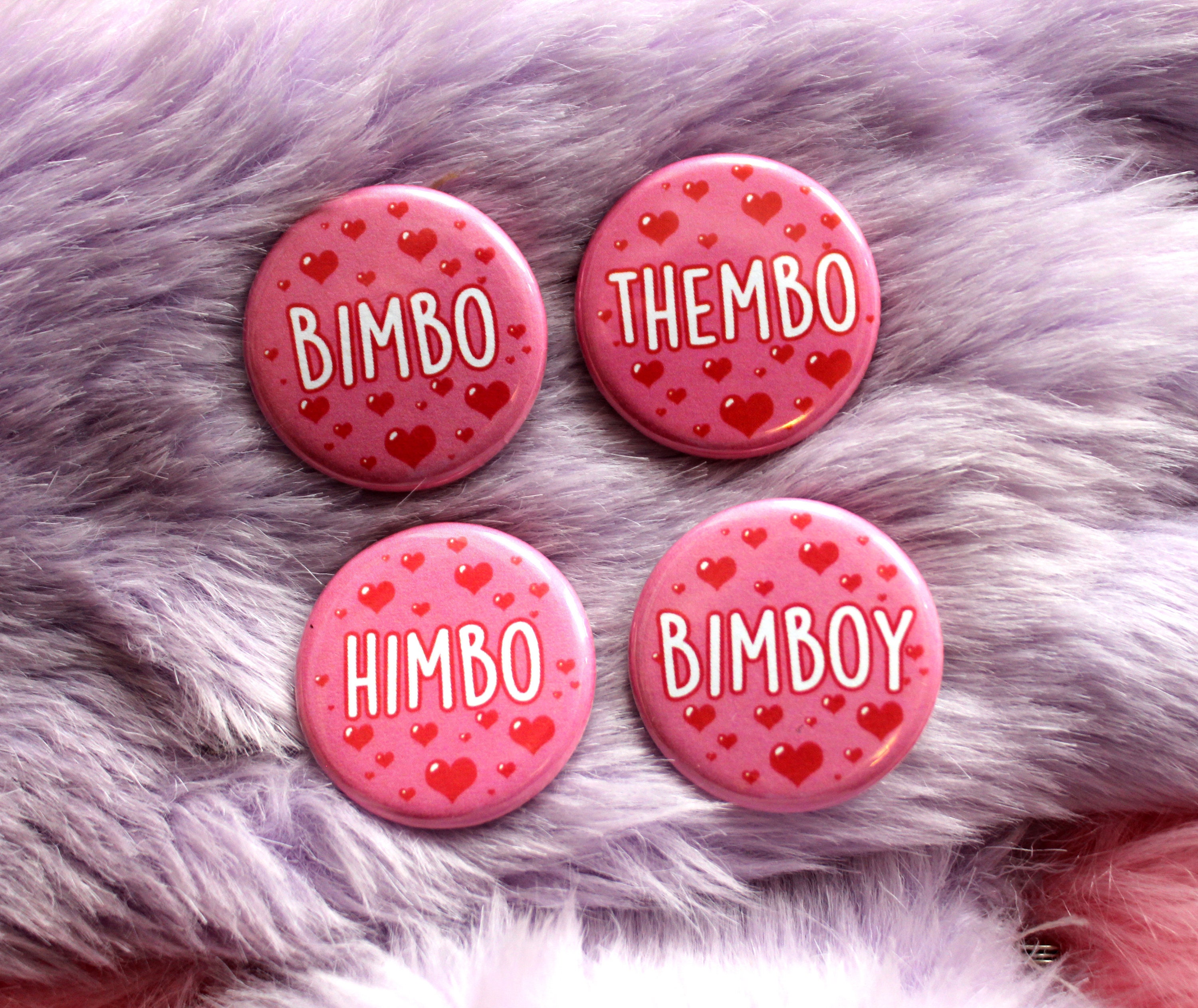 Bimbo Bimboy Himbo & Thembo Badges 38mm - Etsy UK