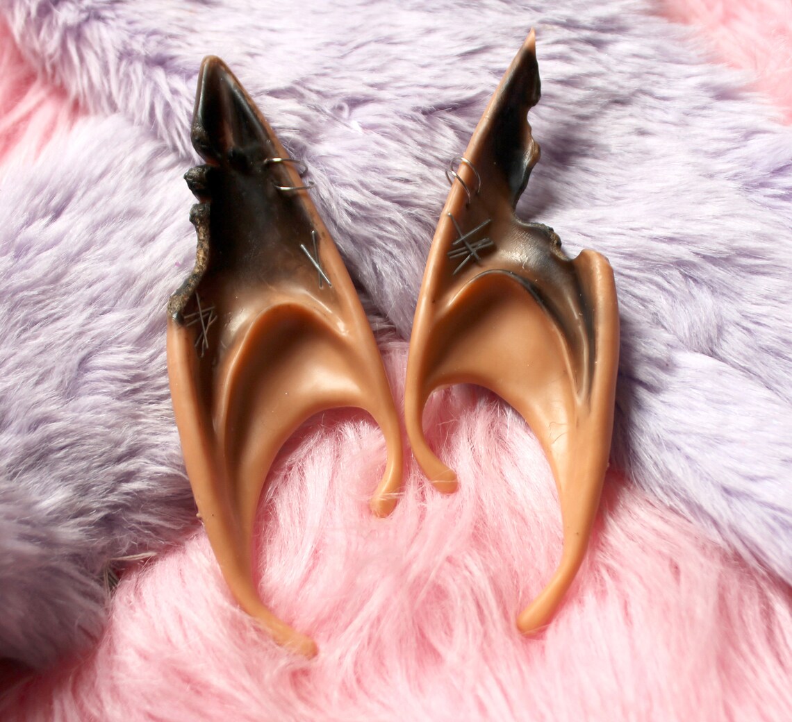 Bespoke Large Tan Demon Ears 14cm long Cosplay LARP | Etsy