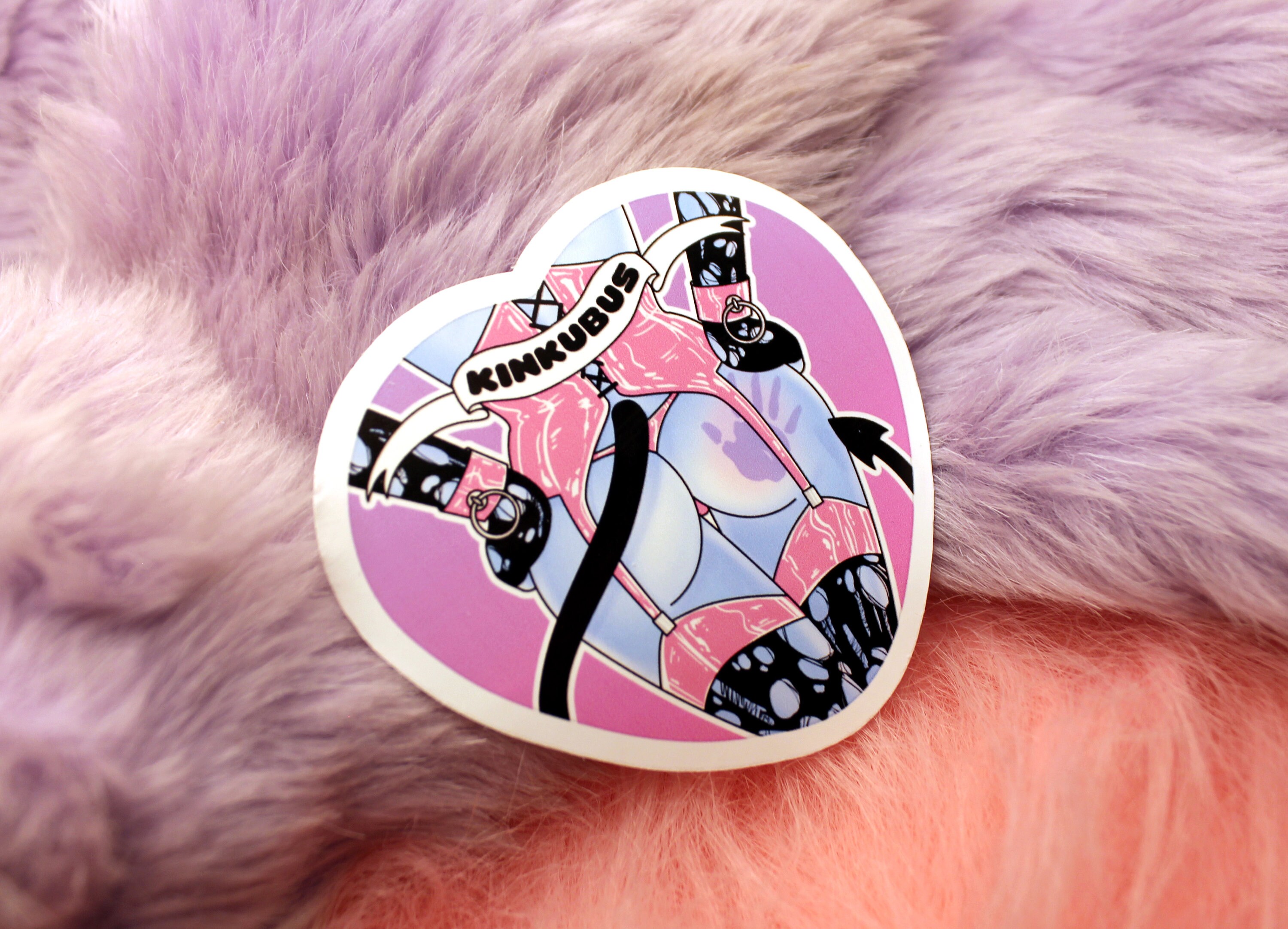 Kinkubus Succubus Heart Sticker 55mm Kinky Demon Woman - Etsy UK