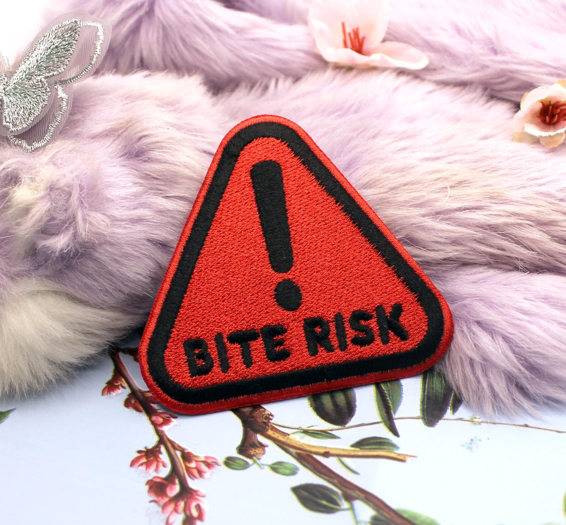 Red Bite Risk Warning Triangle Patch (80mm) - Etsy UK