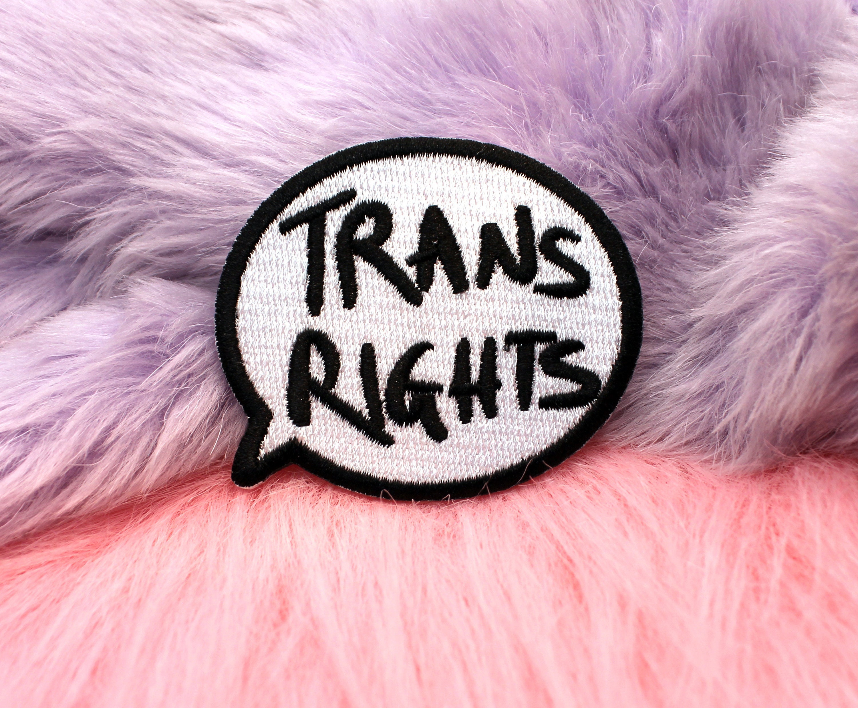 Trans Rights Speech Bubble Iron-on Patch 60mm | Etsy
