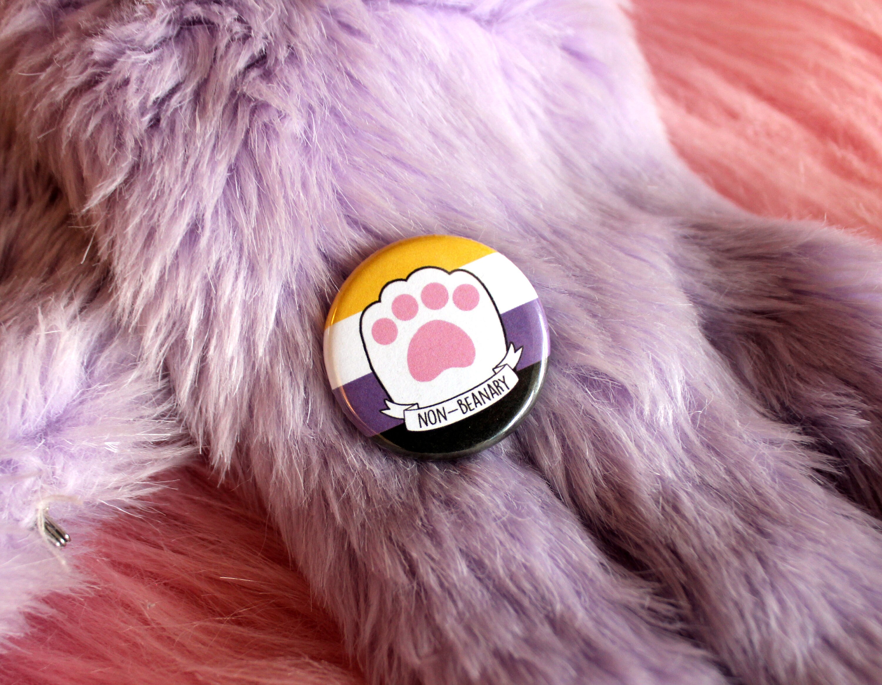 Nyan-binary & Non-beanary Badges 38mm Non-binary Animal - Etsy UK