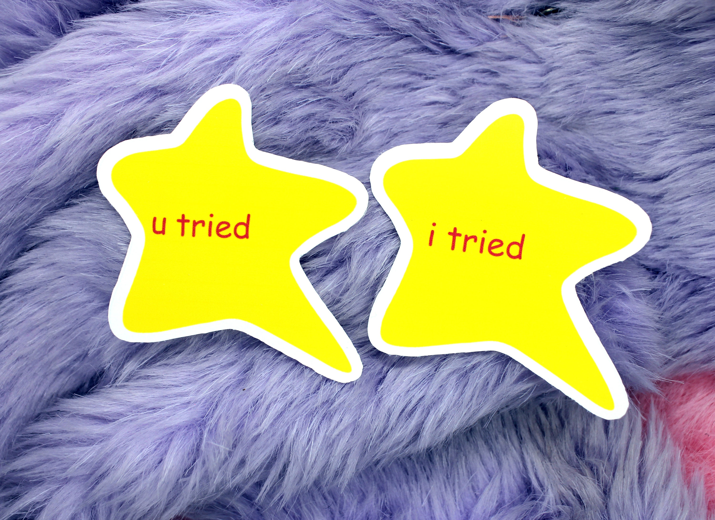 I Tried & U Tried Meme Star Stickers 55mm - Etsy