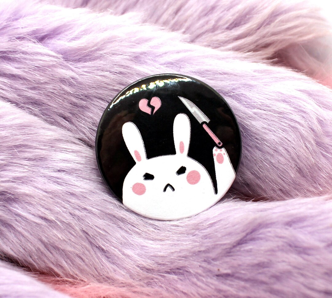 Bunny Murder Badge (38mm) - Etsy