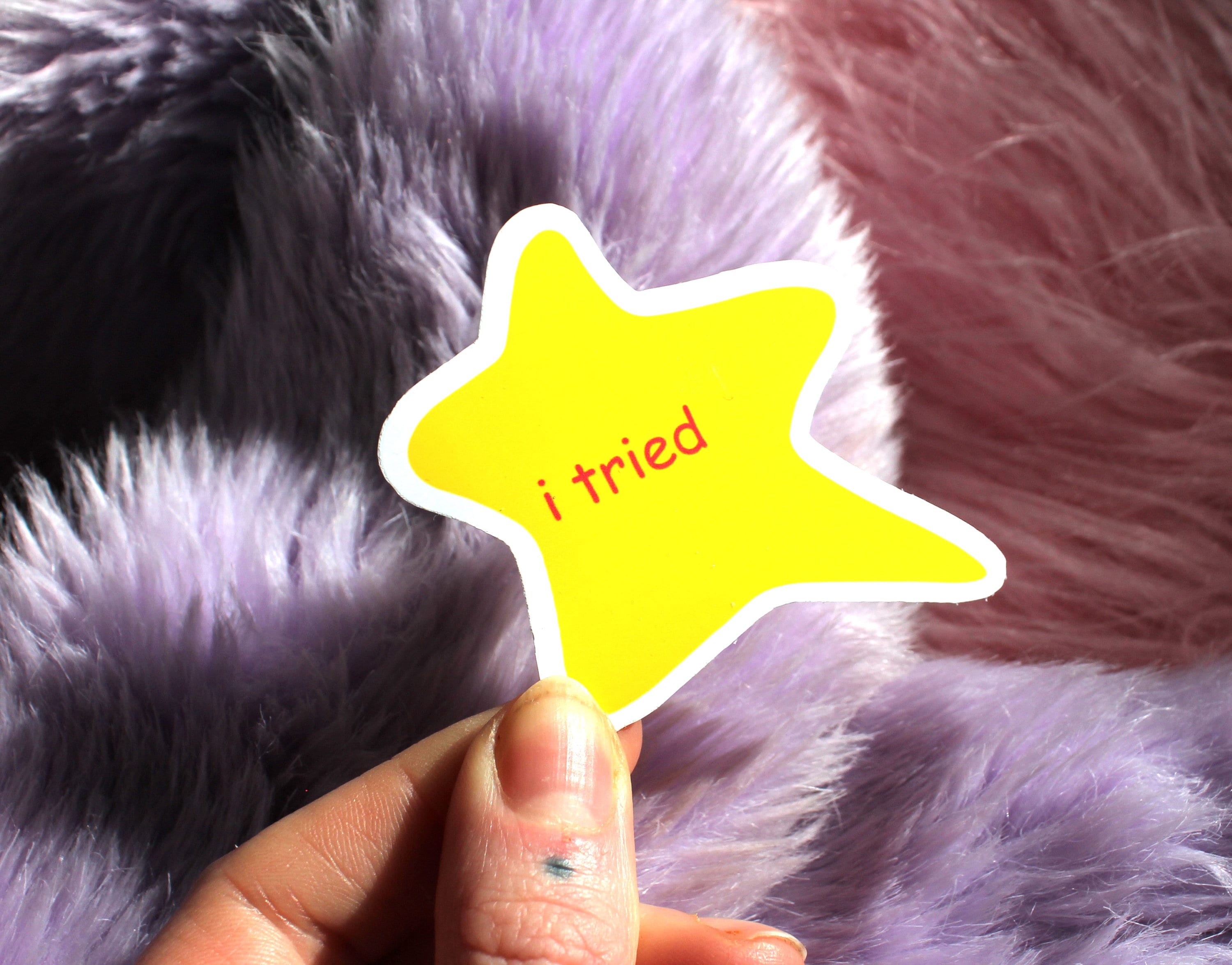 I Tried & U Tried Meme Star Stickers 55mm - Etsy