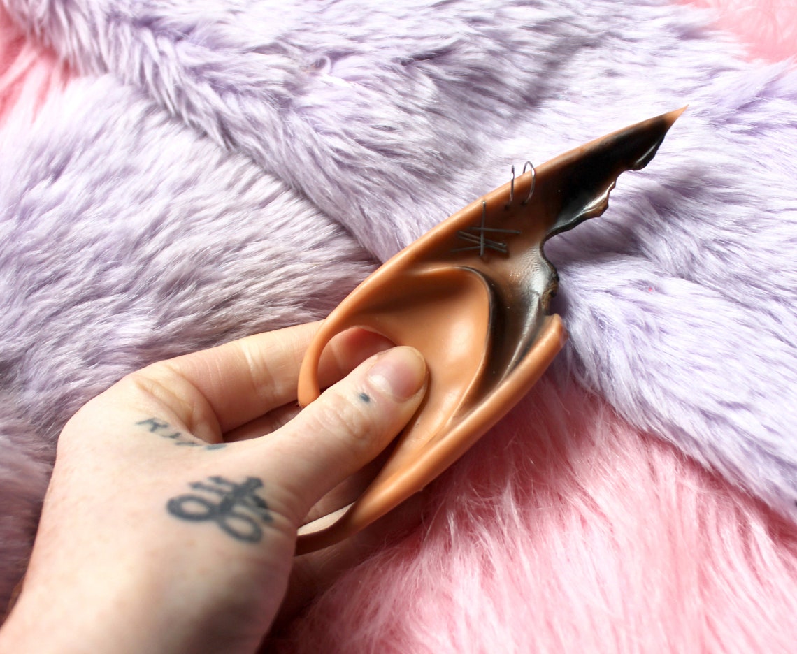 Bespoke Large Tan Demon Ears 14cm long Cosplay LARP | Etsy