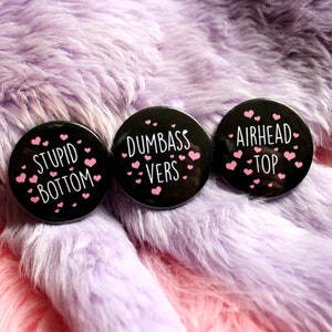 Stupid Bottom Badges (38mm) - Etsy