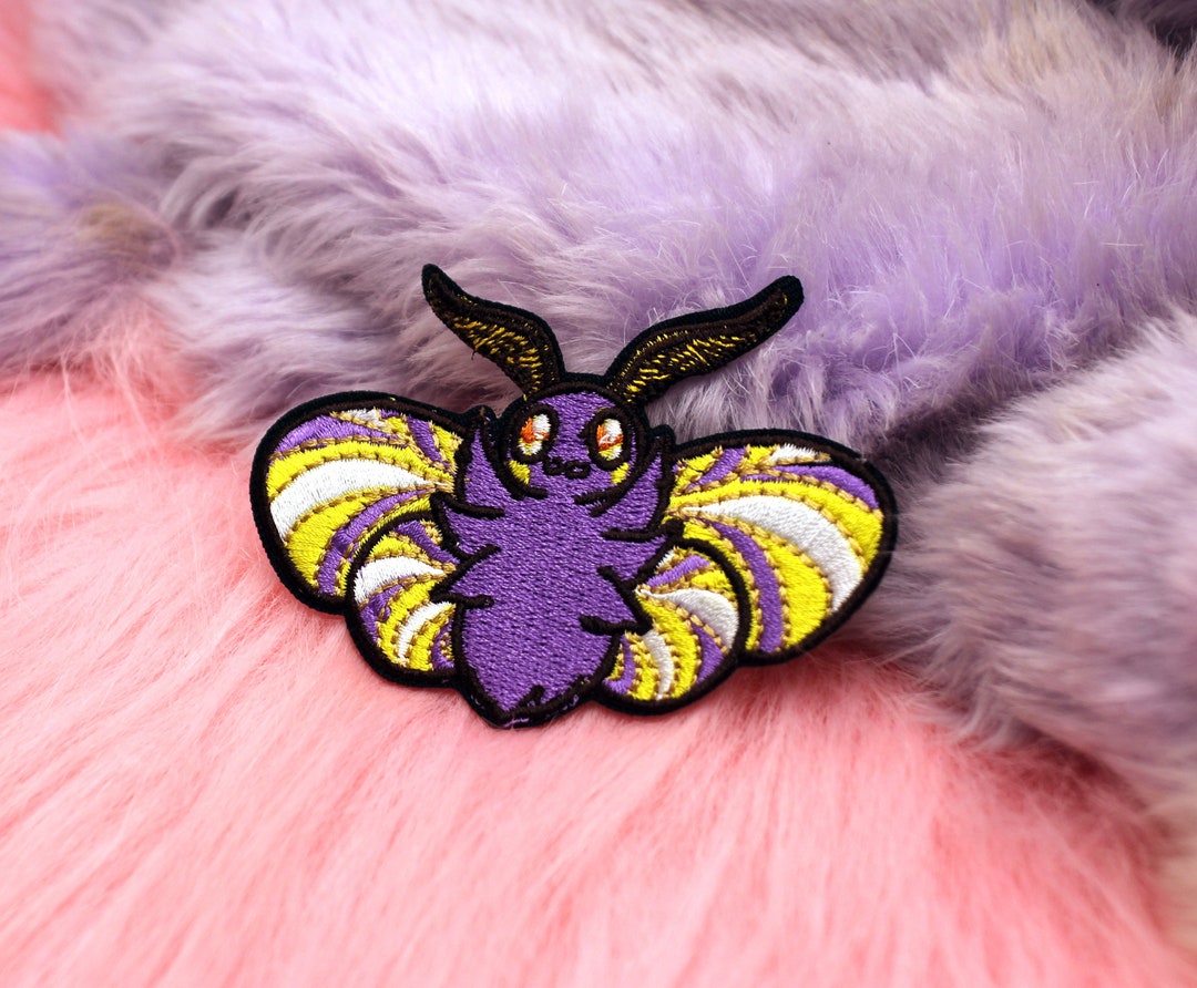 Non-binary Moth Iron-on Patch 80mm - Etsy