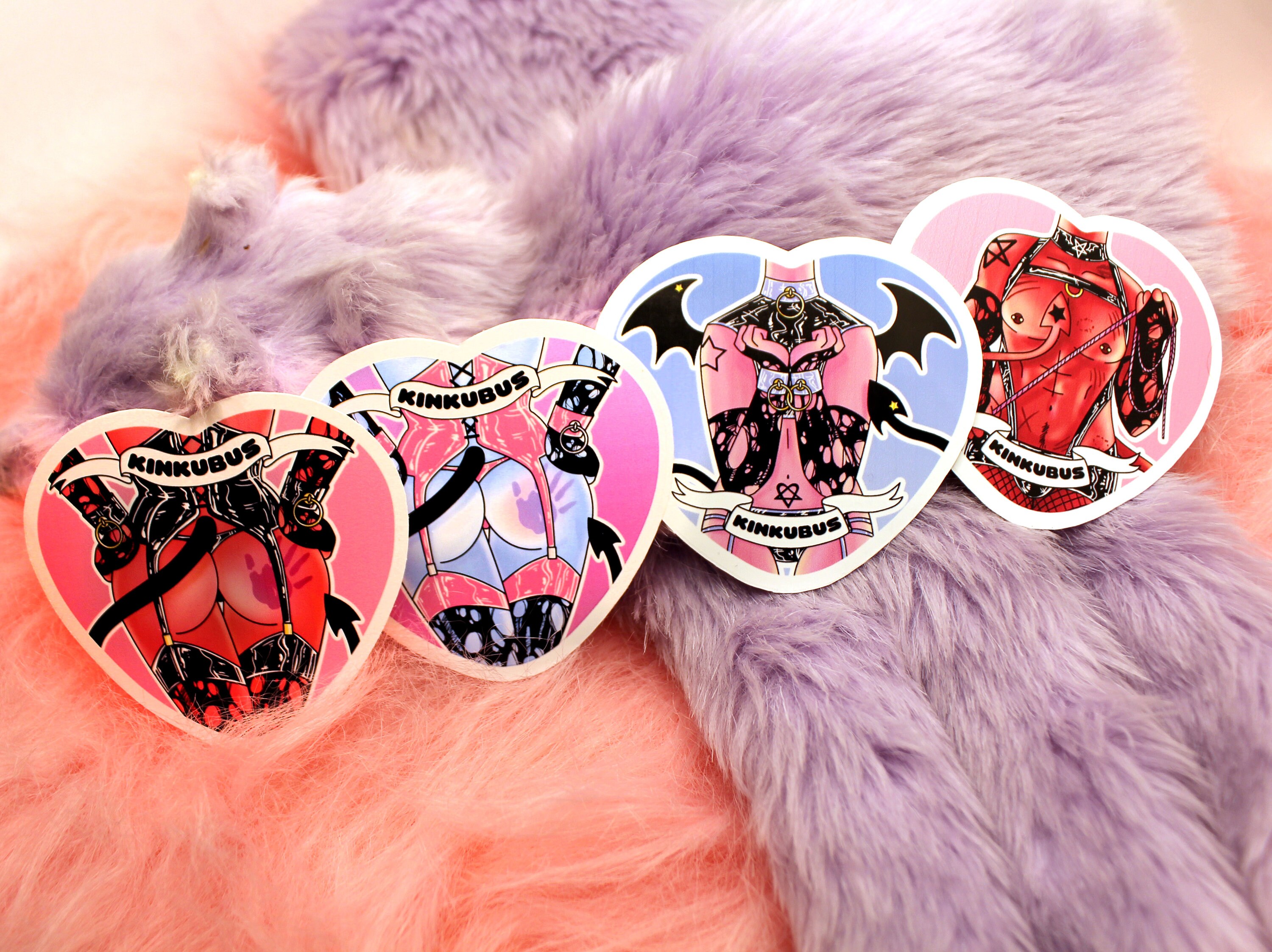 Kinkubus Succubus Heart Sticker 55mm Kinky Demon Woman - Etsy UK