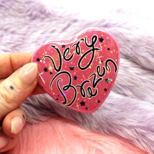 Very Brazen Very Heedless Heart Badges (55mm) - Etsy