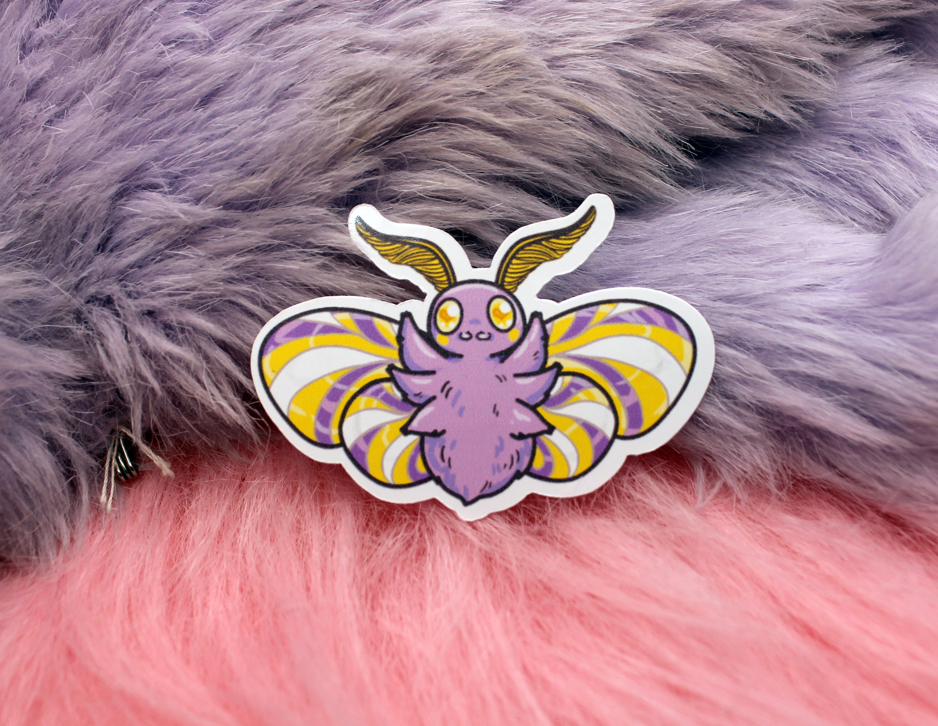 Non-binary & Transgender Flag Moth Pride Stickers 5cm | Etsy
