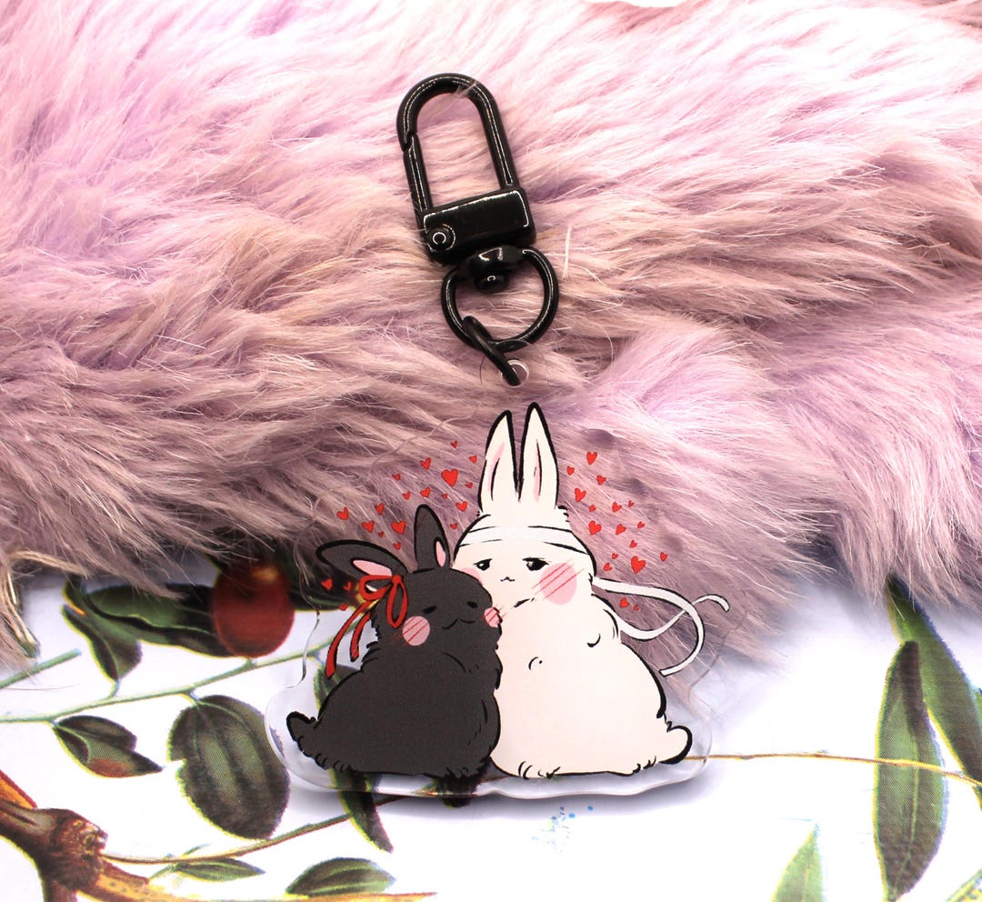 Wangxian Rabbit Pair 2inch Acrylic Charm - Mo Dao Zu Shi the Untamed ...