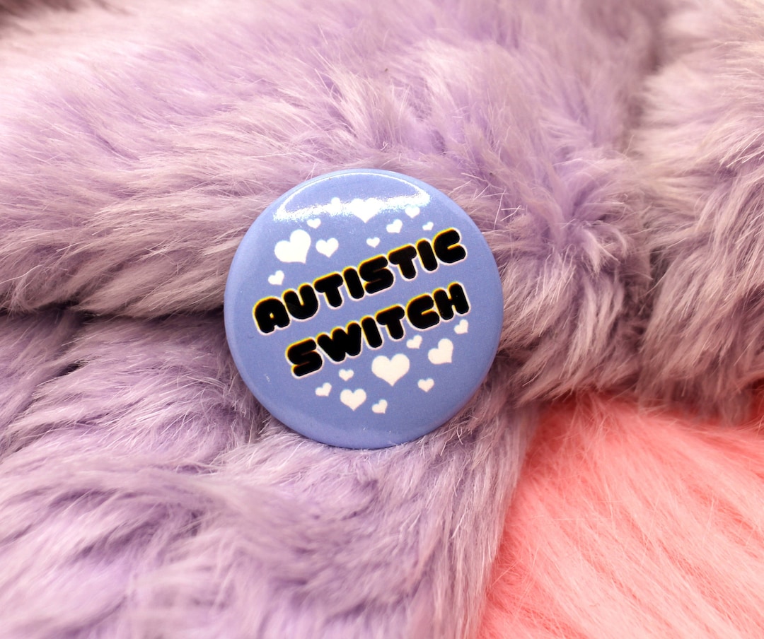 Autistic Switch Blue Circular Badge (38mm) - Etsy