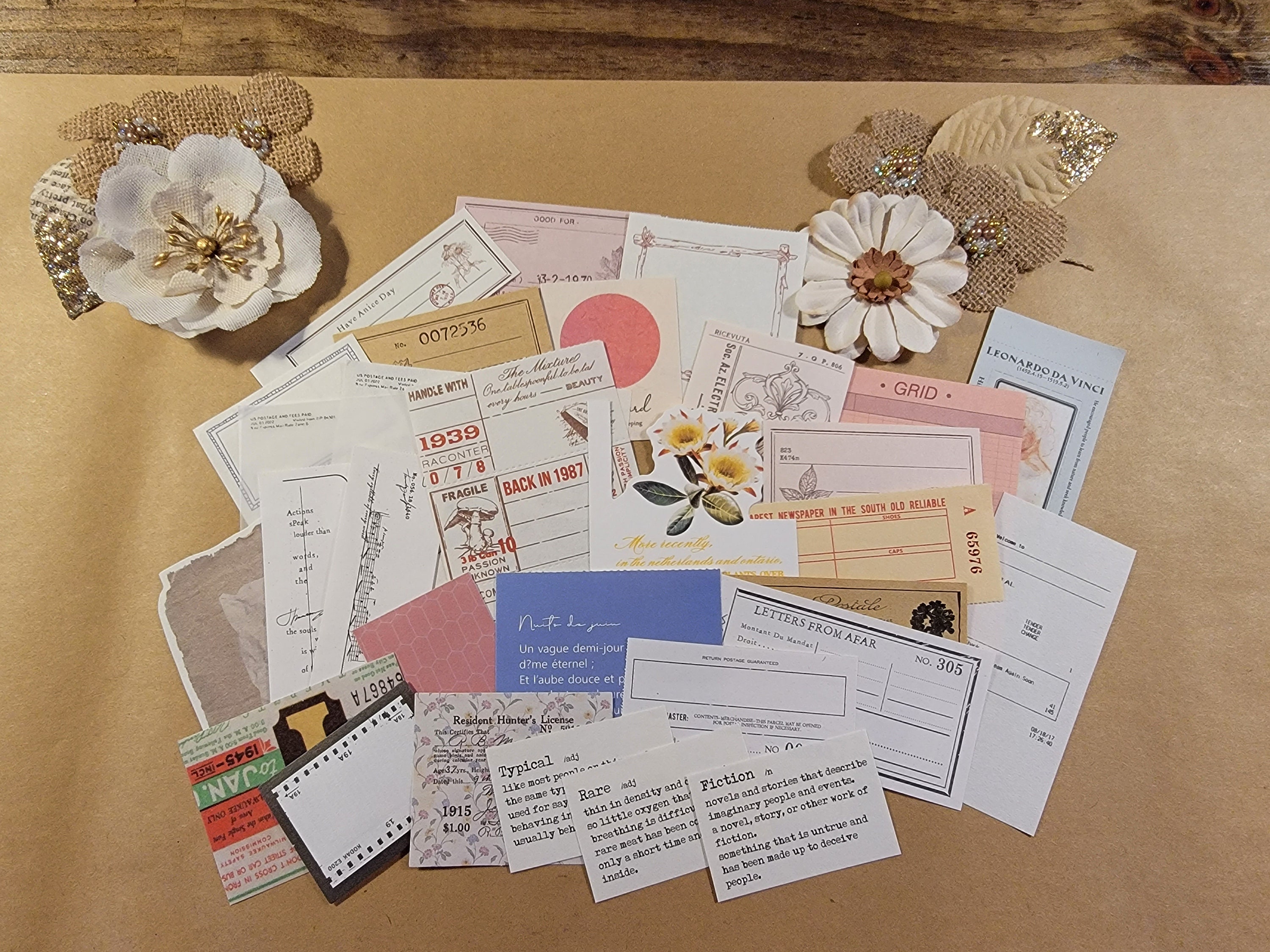 Junk Journal Ephemera Pack | Vintage Collage | Scrapbooking | Journal ...