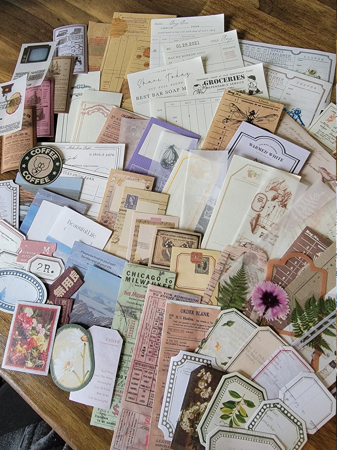 Junk Journal Ephemera Pack Vintage Collage Scrapbooking - Etsy