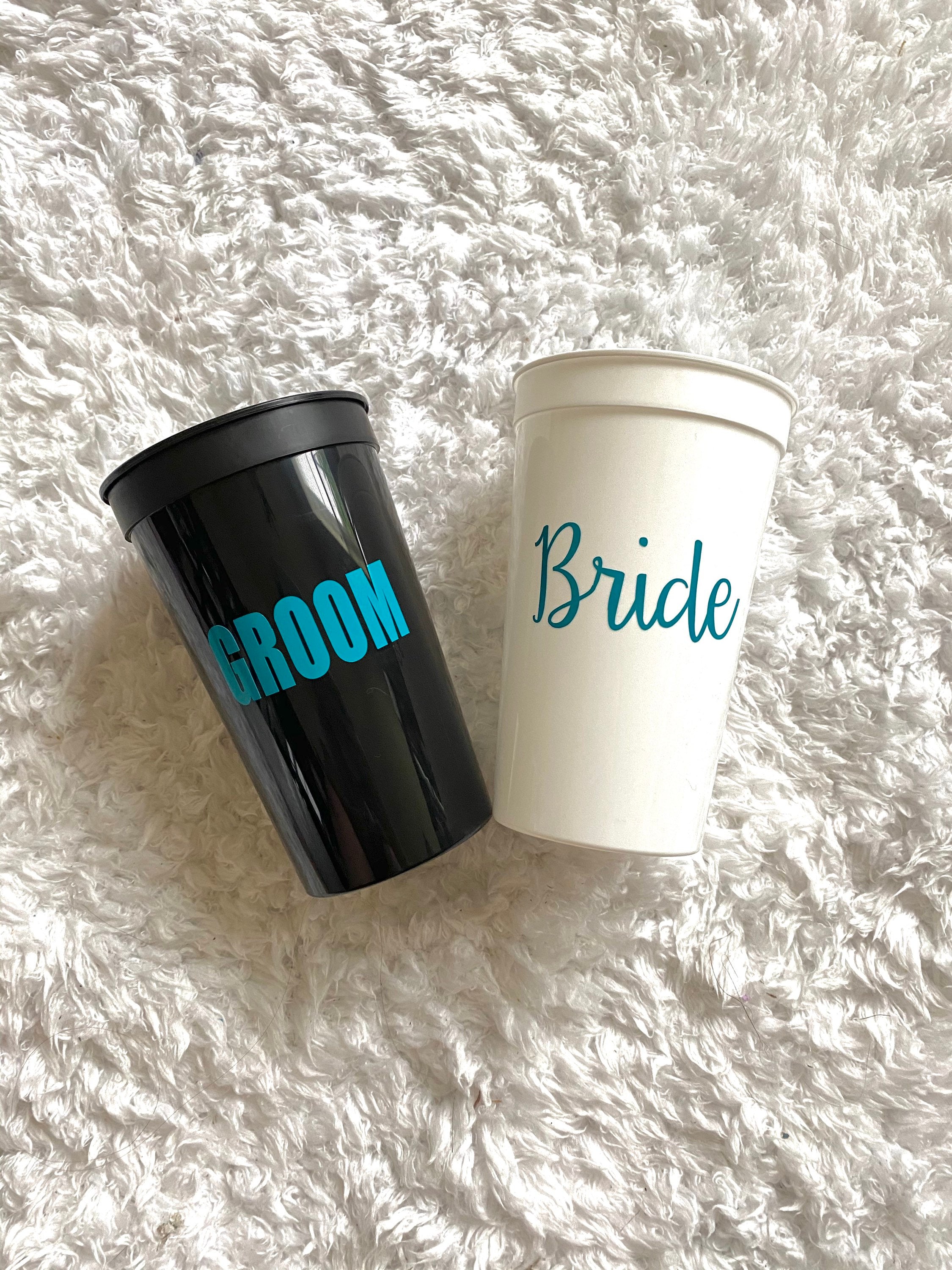 Mr and Mrs Wedding Stadium Cup Set, Engagement Gift - Etsy