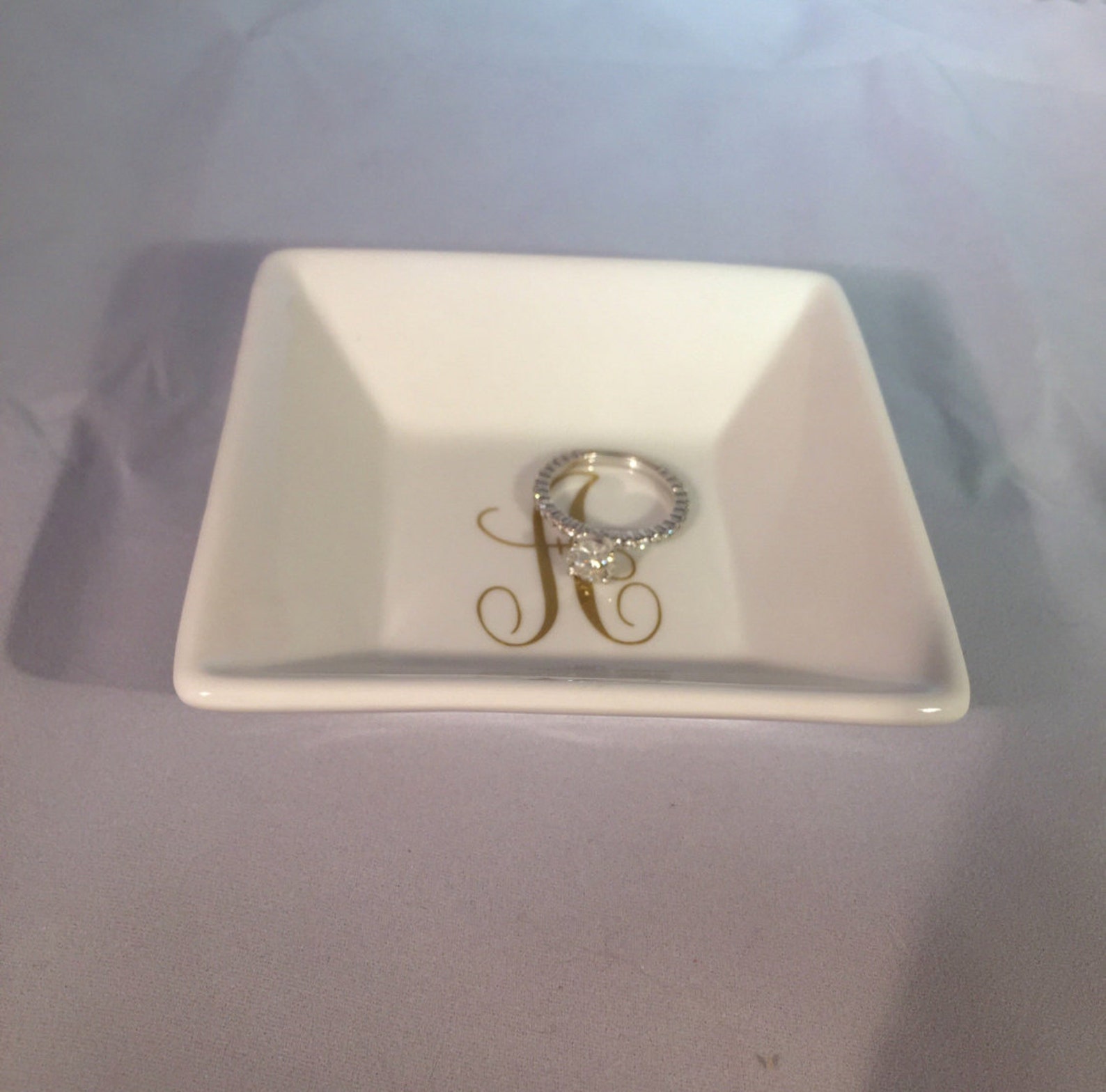Monogram Ring Dish, Personalized Ring Dish, Gold Ring Dish, Custom ...