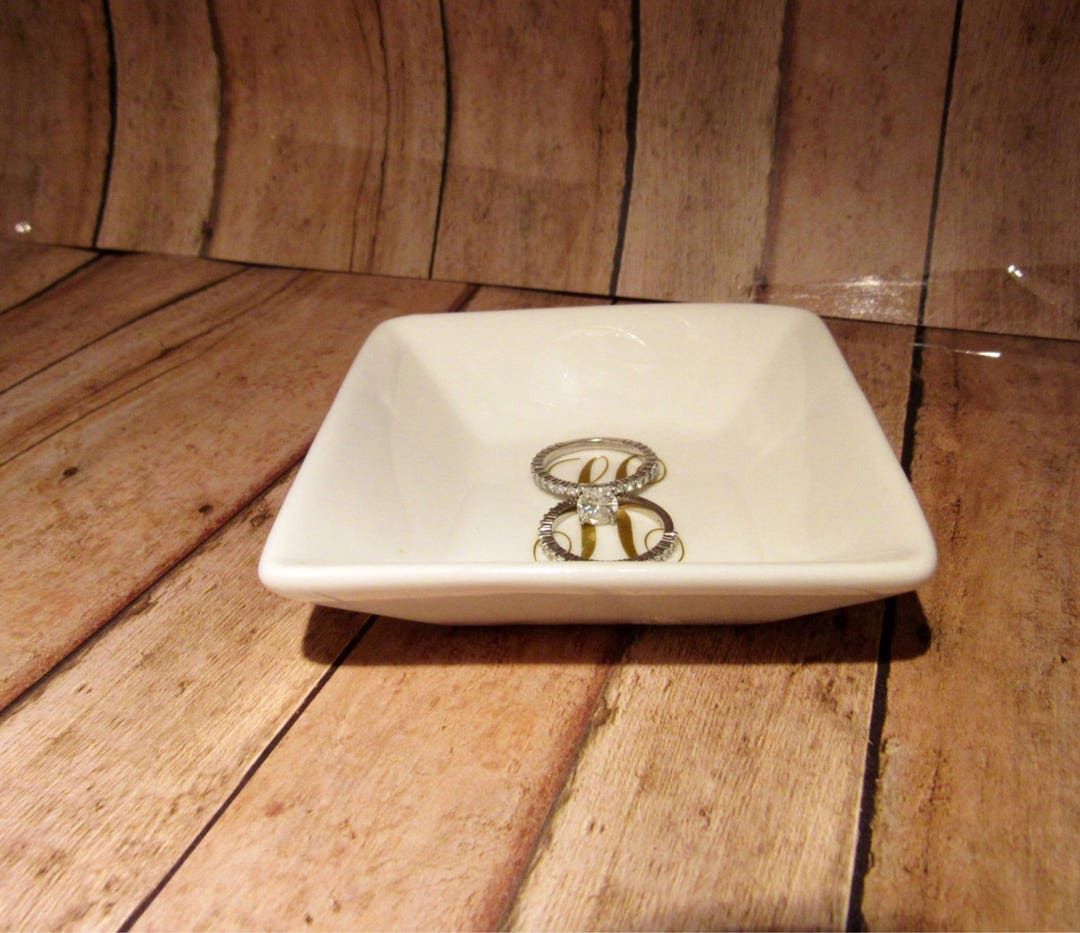 Monogram Ring Dish, Personalized Ring Dish, Gold Ring Dish, Custom ...